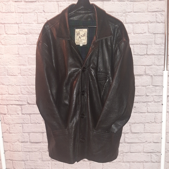 AMI London | Jackets & Coats | Vintage Leather Leisure Jacket By Ami ...